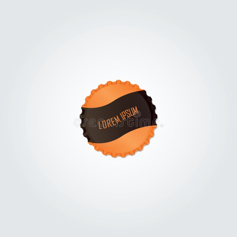 Orange Bottle Cap Vector Design Stock Vector - Illustration of sign ...