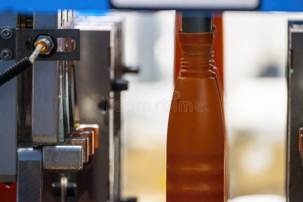 The Orange Bottle Container Manufacturing Process by Blow Mold Machine ...