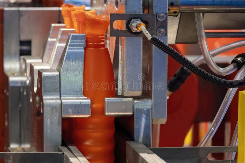 The Orange Bottle Container Manufacturing Process by Blow Mold Machine ...