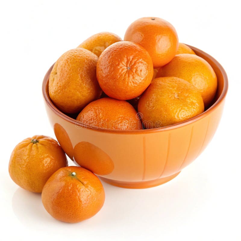 Orange bowl isolated stock illustration. Illustration of tableware ...