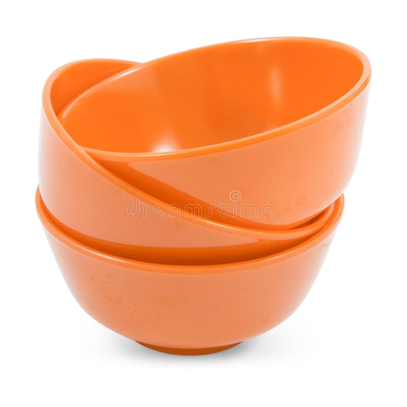 Orange Bowl Isolated on White Background Stock Image - Image of object ...