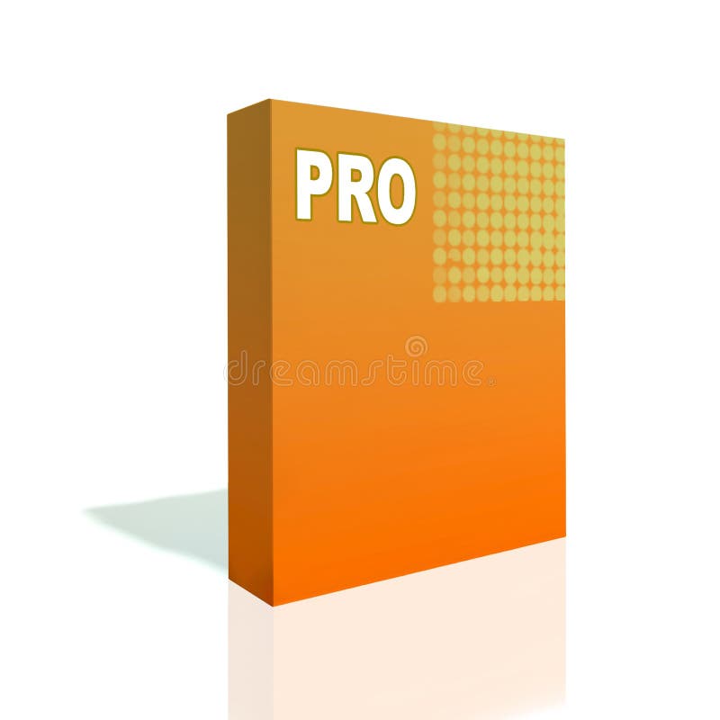 Orange Box with Level Inscription Stock Illustration - Illustration of ...