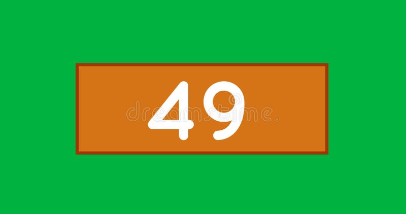 Orange Box with Numbers Counting Up 4k Stock Footage - Video of blue ...