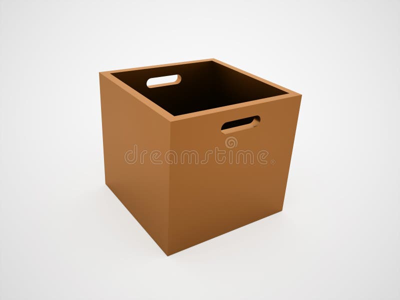 Orange box rendered stock illustration. Illustration of cargo - 50745548