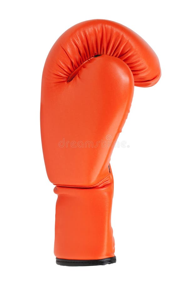 Orange Boxing Glove in Different Angles Stock Photo - Image of knock ...