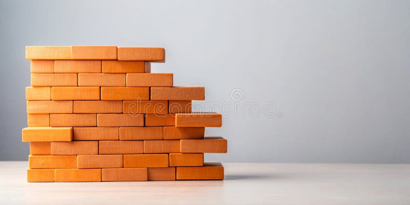 Orange Brick Orange Bricks on Top of Each Other on Light Background ...