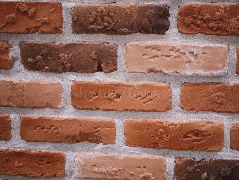 Orange Brick Facade. Torn Stone Texture. Stone Wall Stock Photo - Image ...
