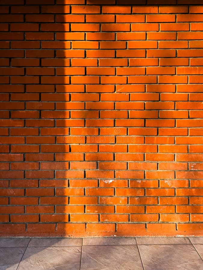 Orange brick wall stock image. Image of grunge, horizontal - 17548353
