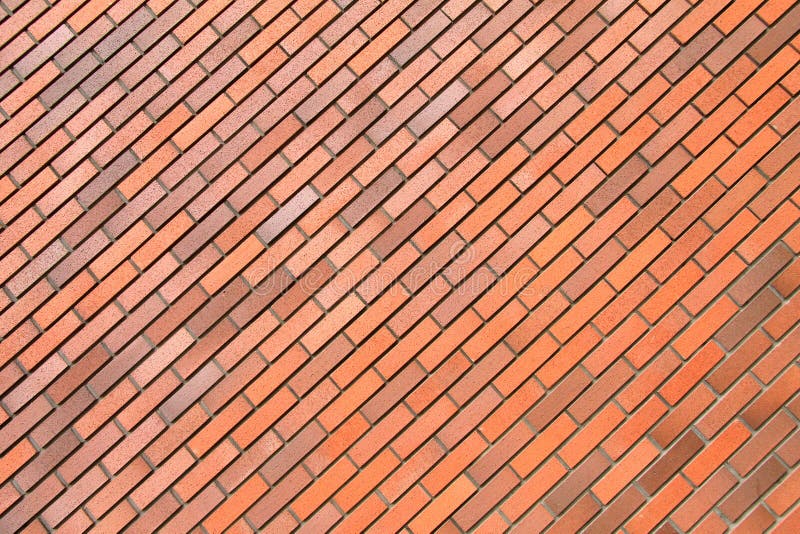 Orange Brick Wall, Background, Diagonal Position, Texture. Stock Photo ...
