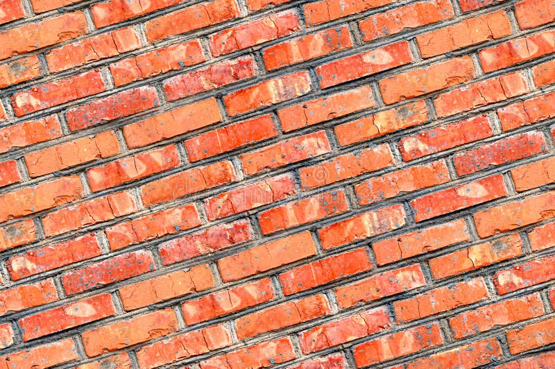 Orange Brick Wall Background Stock Image - Image of masonry, interior ...