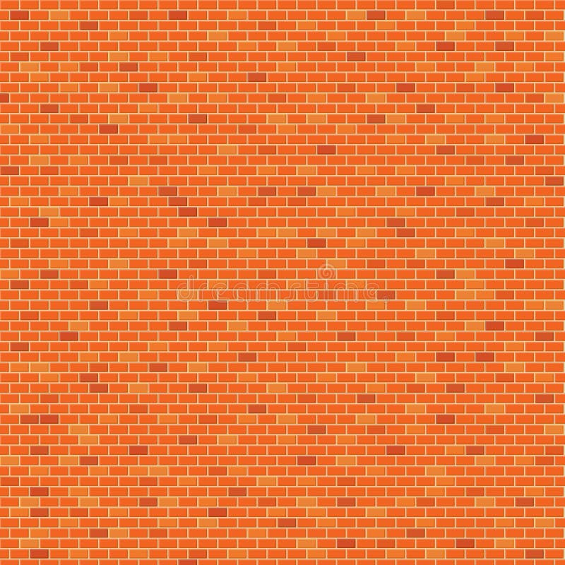 Orange Brick Wall Pattern Background Stock Vector - Illustration of ...