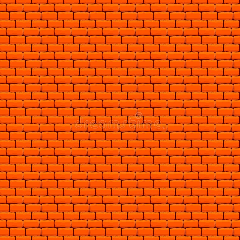 Orange Brick Wall Texture Background Stock Illustration - Illustration ...