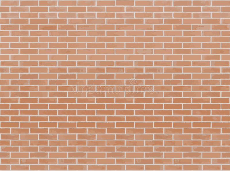 Orange Brick Wall Seamless Vector Illustration Background. Texture ...
