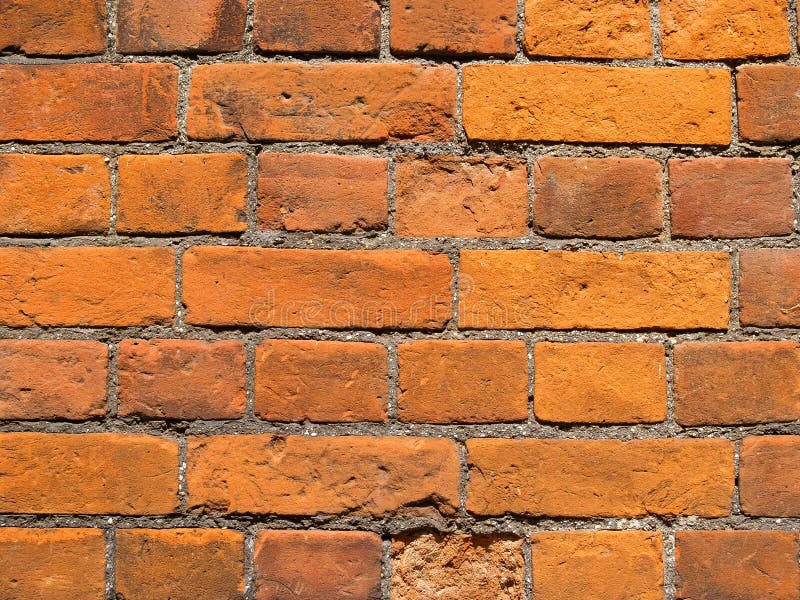 Orange Bricks and Mortar Closeup Stock Image - Image of brick, abstract ...