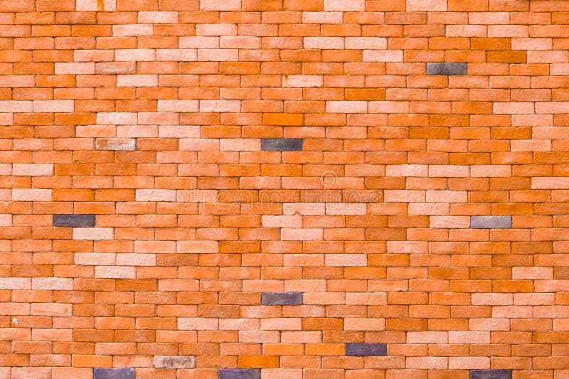 Orange Brickwall Background in the Coffee Shop Stock Photo - Image of ...