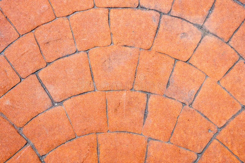 Orange Bridge Folded in a Semicircle of Rectangular Tiles Stock Image ...
