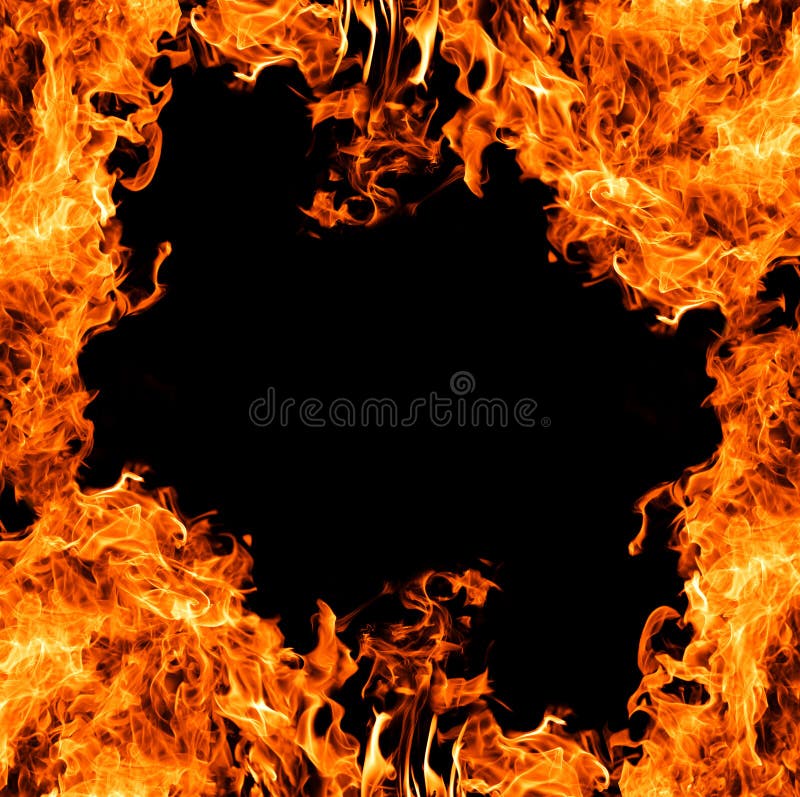 Orange bright flame frame stock image. Image of flammable - 17228901