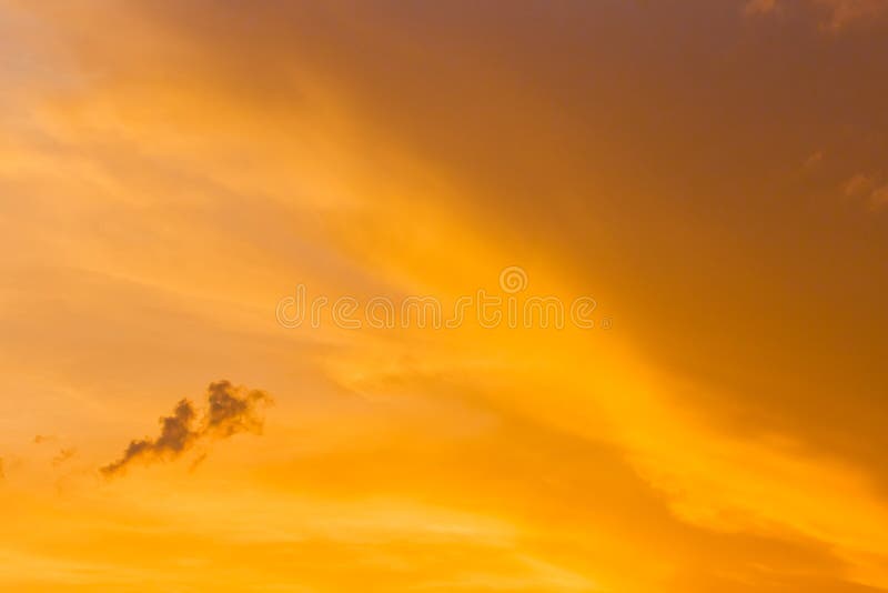 Orange Bright Sky after Rain Sunset Clouds Evening Weather Background ...