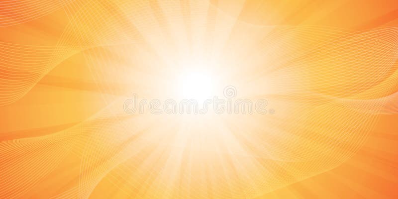 Orange Bright Sun Rays with Transparent 3D Wavy Grid Overlays - Multi ...