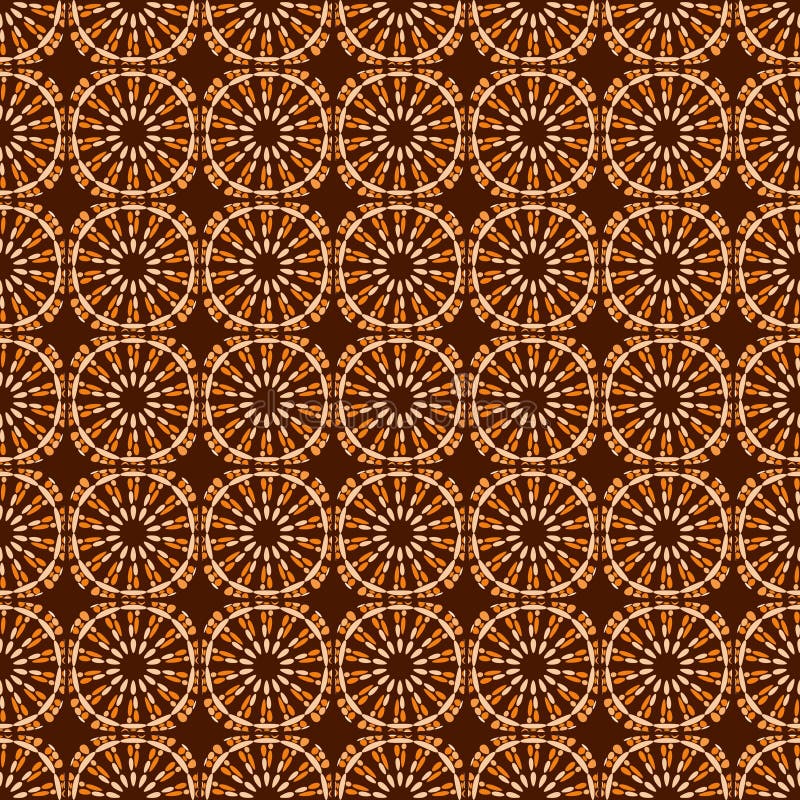 Orange and Brown Retro Pattern Stock Vector - Illustration of ...