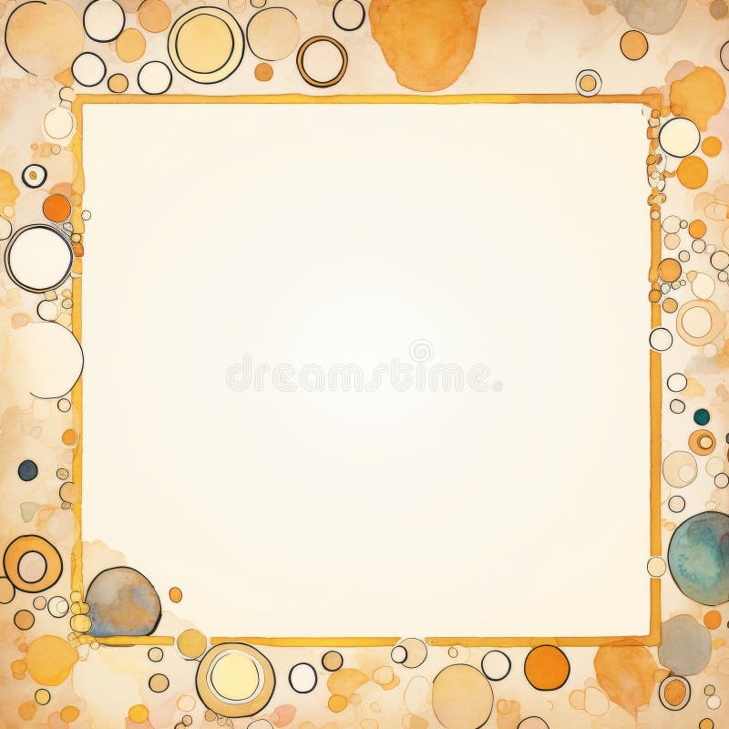 An Orange and Brown Background with a Square Frame Stock Illustration ...