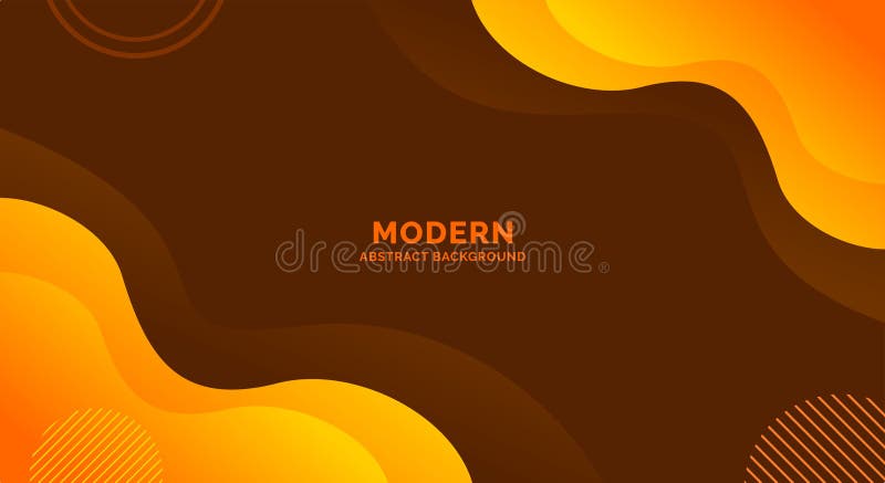 Orange and Brown Frame Background Wave Vector Stock Vector ...