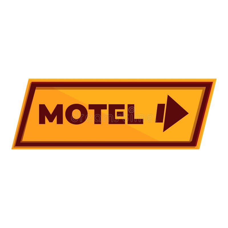 Orange and Brown Motel Sign Pointing Right Stock Vector - Illustration ...