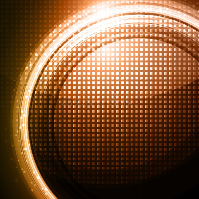 Orange-brown Technology Lines on Metal Pattern Stock Illustration ...