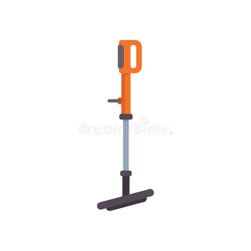 Orange Brush Cutter Standing on White Background Stock Vector ...