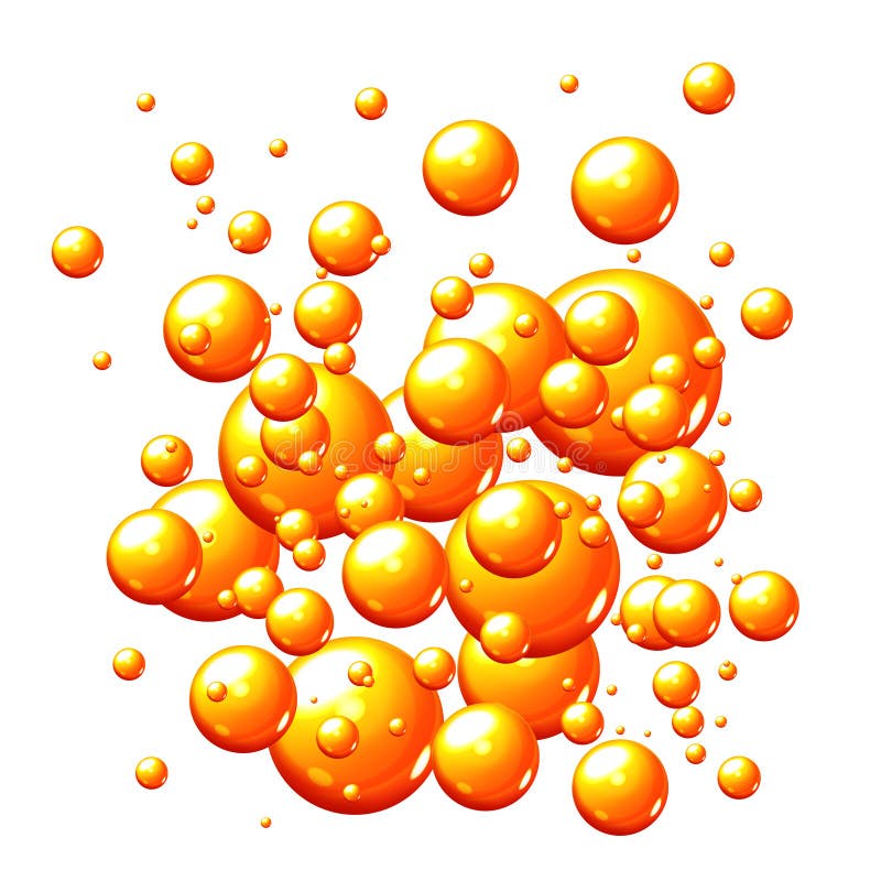 Orange bubbles stock illustration. Illustration of drink - 18931058