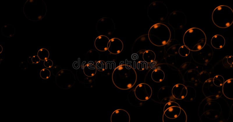 Orange Bubbles Animation 4k Black Background Loop Stock Footage - Video ...