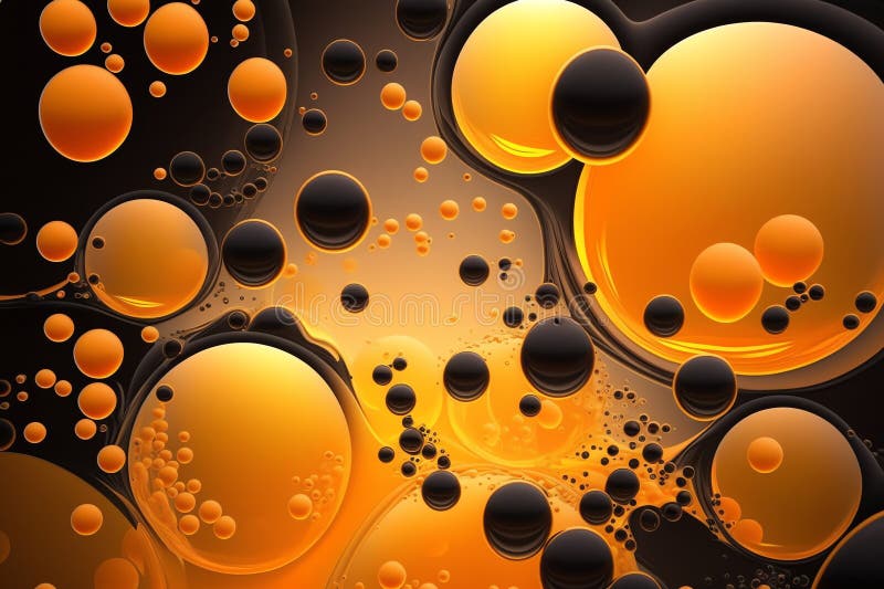 Orange Bubbles Background. Color Bubbles. Bubble Background. Generative ...