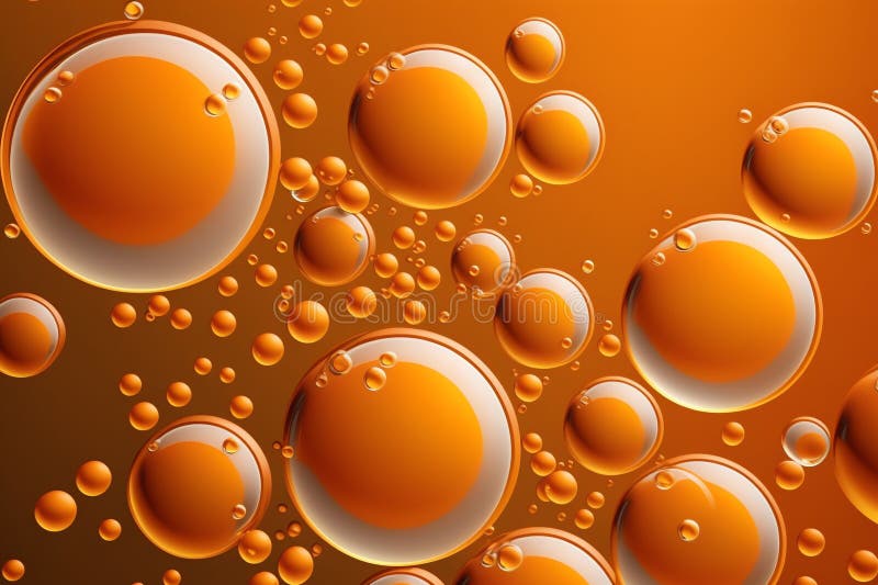 Orange Bubbles Background. Color Bubbles. Bubble Background. Generative Ai Stock Illustration ...