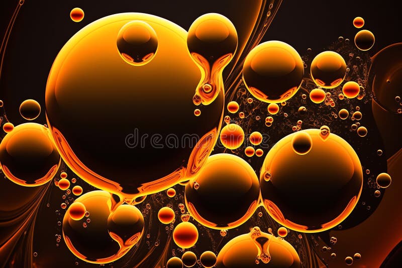 Orange Bubbles Background. Color Bubbles. Bubble Background. Generative ...