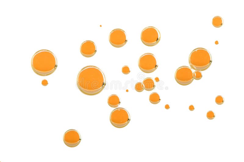 Orange Bubbles, Over White. Stock Illustration - Illustration of fizz ...