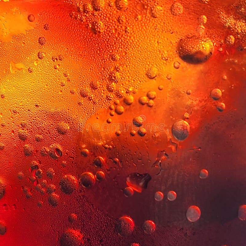 Orange Bubbles in a Soft Drink Stock Image - Image of cola, carbonation ...