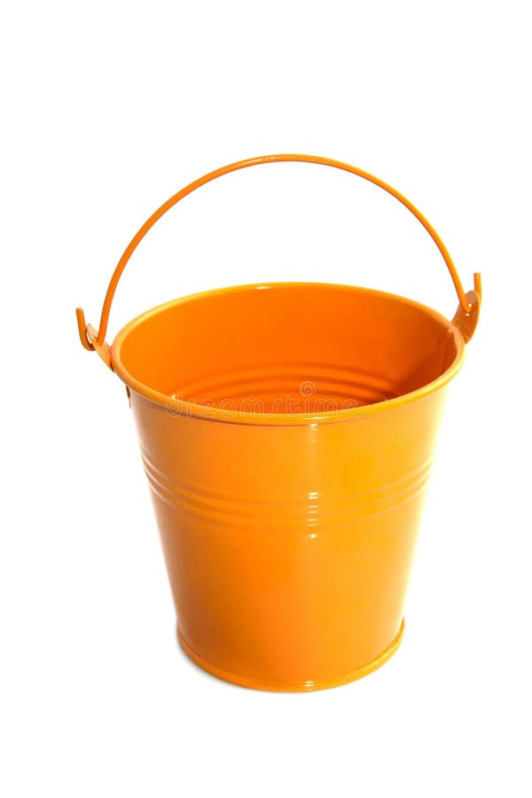 Orange bucket stock image. Image of steel, bucket, zinc - 60244313