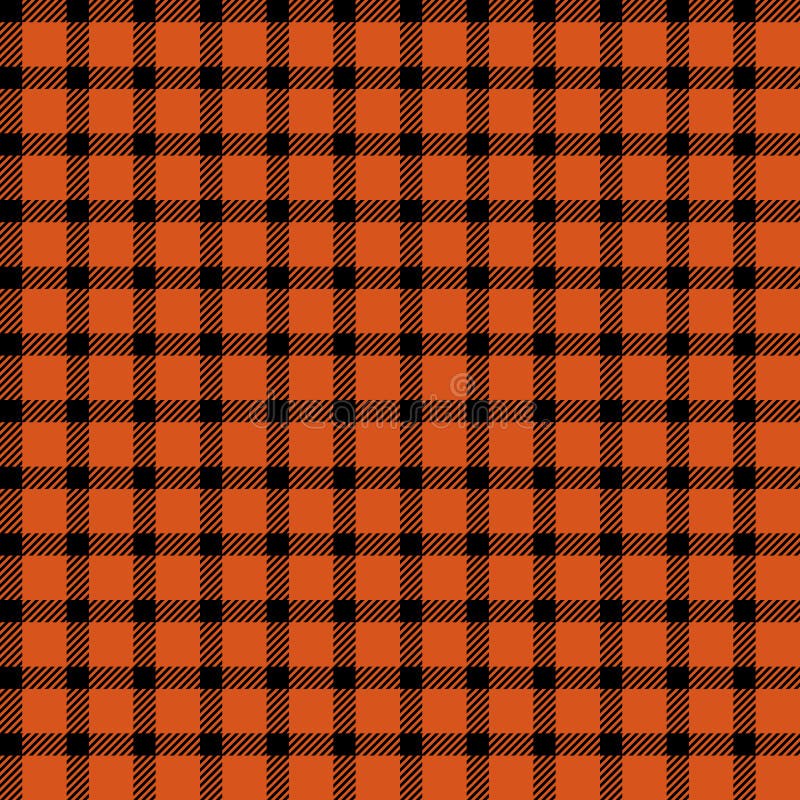 Orange Buffalo Plaid Seamless Pattern Stock Vector - Illustration of ...