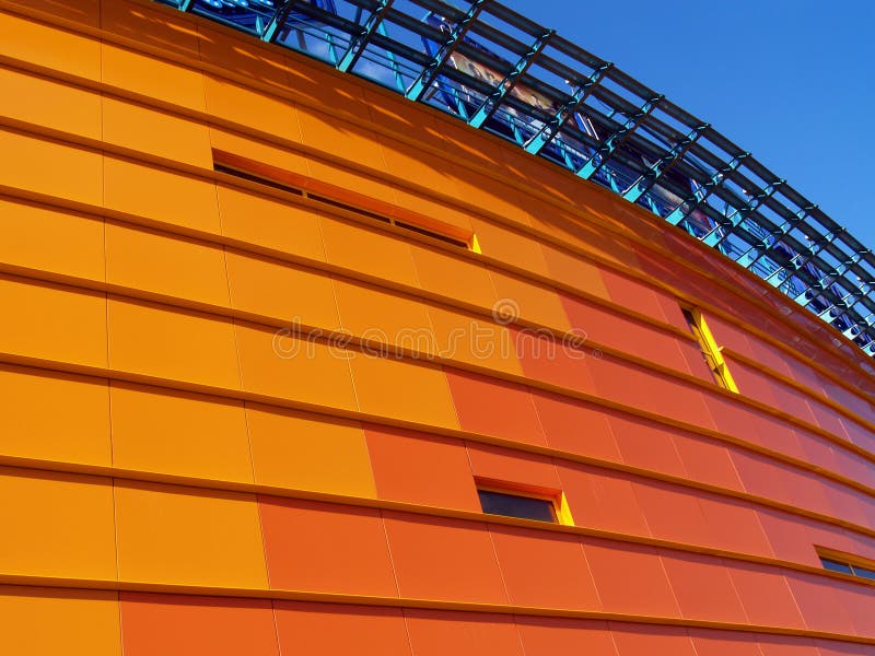 Orange building [1] stock photo. Image of orange, building - 167076
