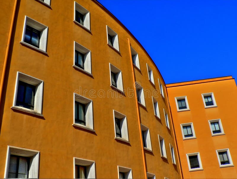 Orange building stock photo. Image of urban, renting, murcia - 2966618