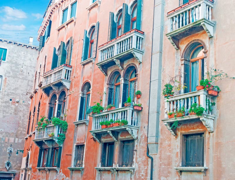 Orange building stock photo. Image of italy, vacation - 38026406