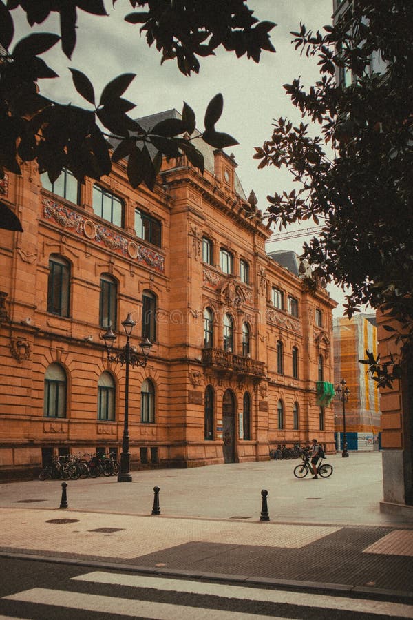 Orange Building Architecture Stock Photo - Image of orange, geometric ...