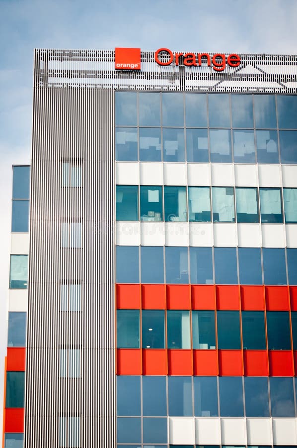 Orange building editorial stock image. Image of orange - 49940339