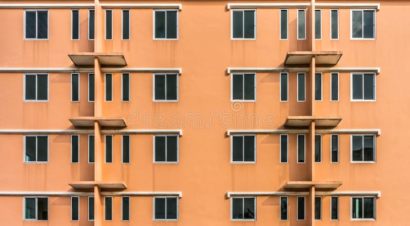 The orange building stock image. Image of exterior, apartment - 42180925