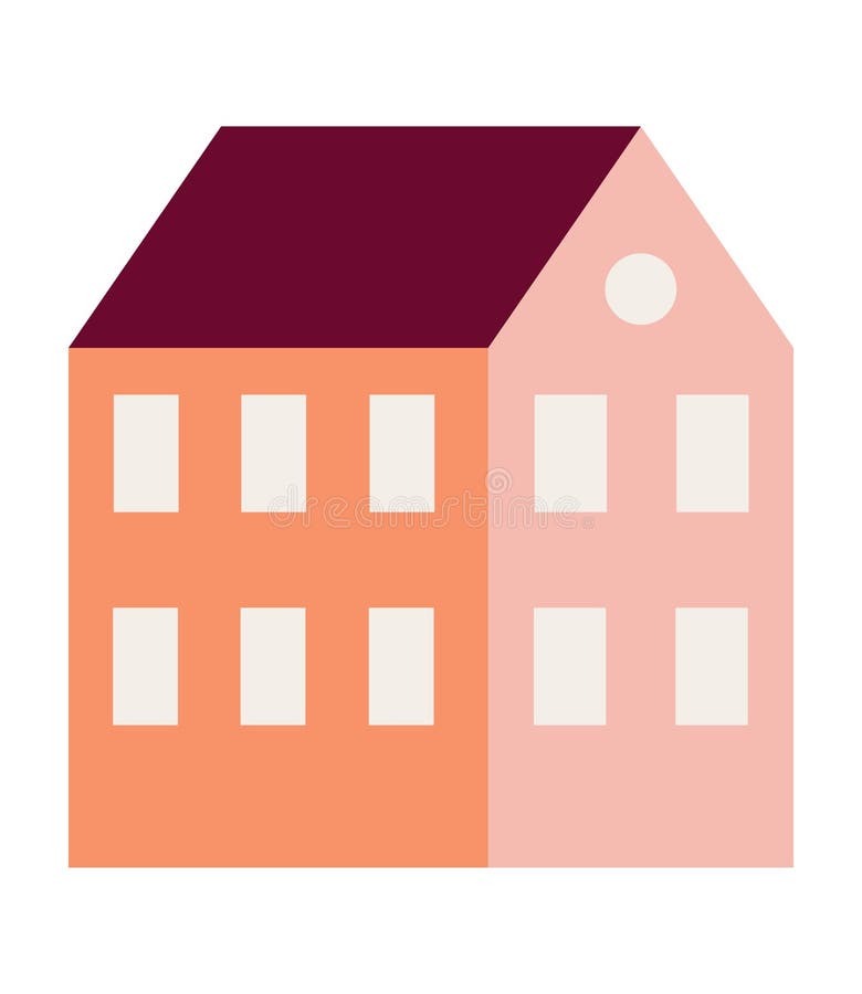 Orange Building Construction Stock Vector - Illustration of orange ...