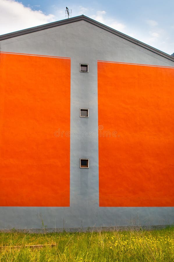 Orange building stock image. Image of decoration, european - 47275323