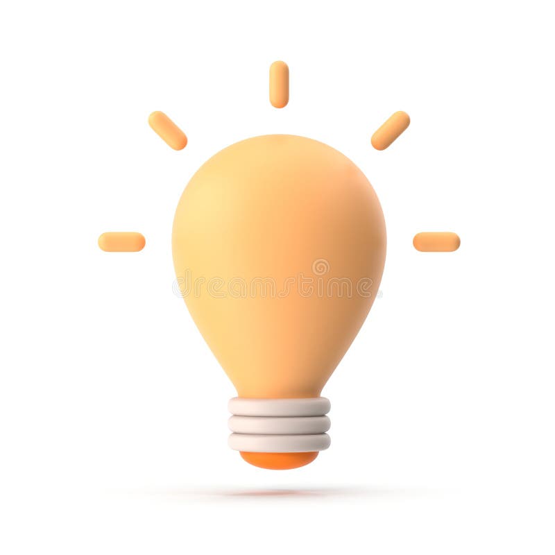 Orange Bulb Icon stock illustration. Illustration of bulb - 263183276