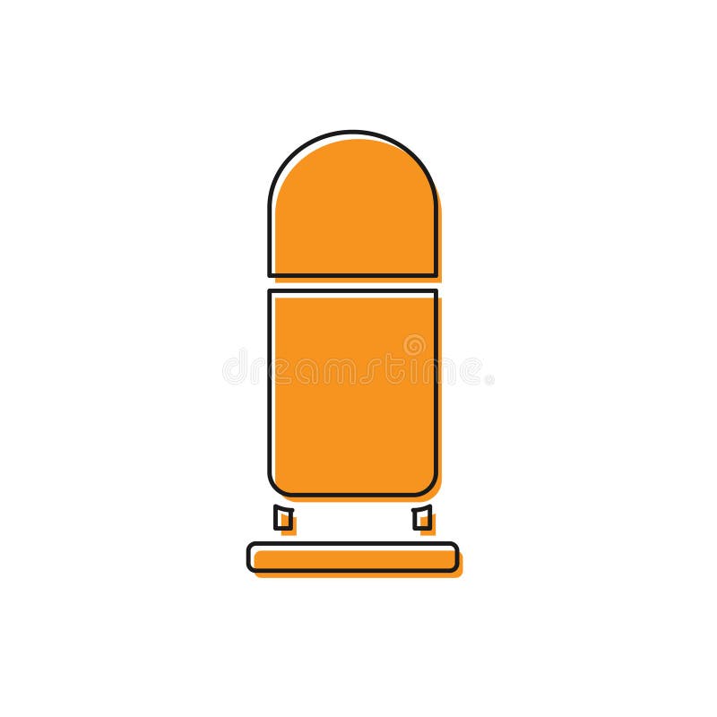Orange Bullet Icon Isolated on White Background. Vector Stock Vector ...
