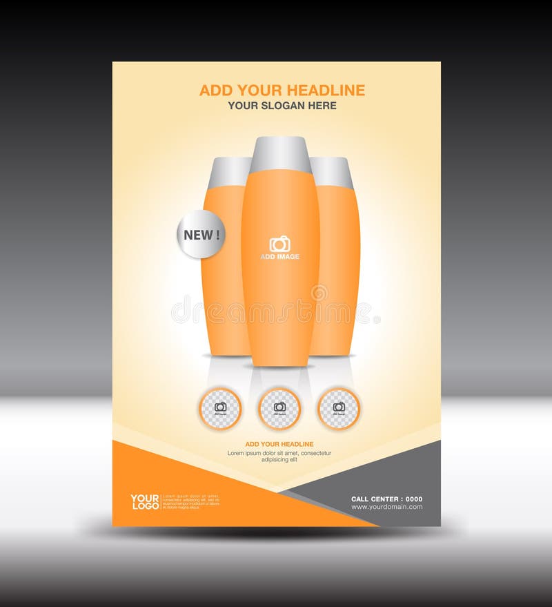 Orange Business Brochure Flyer Design Layout Template in A4 Size Stock ...