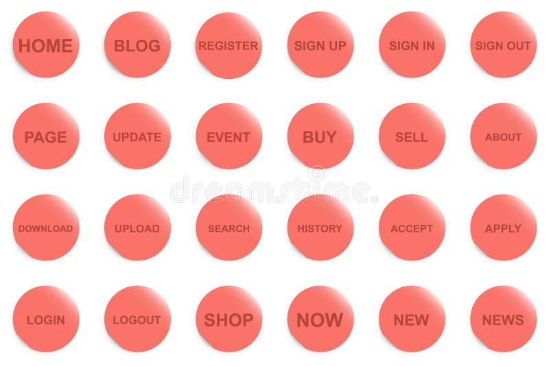 Circle Menu Button for Website or App. Stock Vector - Illustration of ...